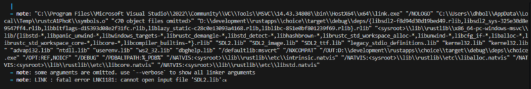 Rust On Windows Problem With Sdl2lib Learn C Games Programming Blog 2615